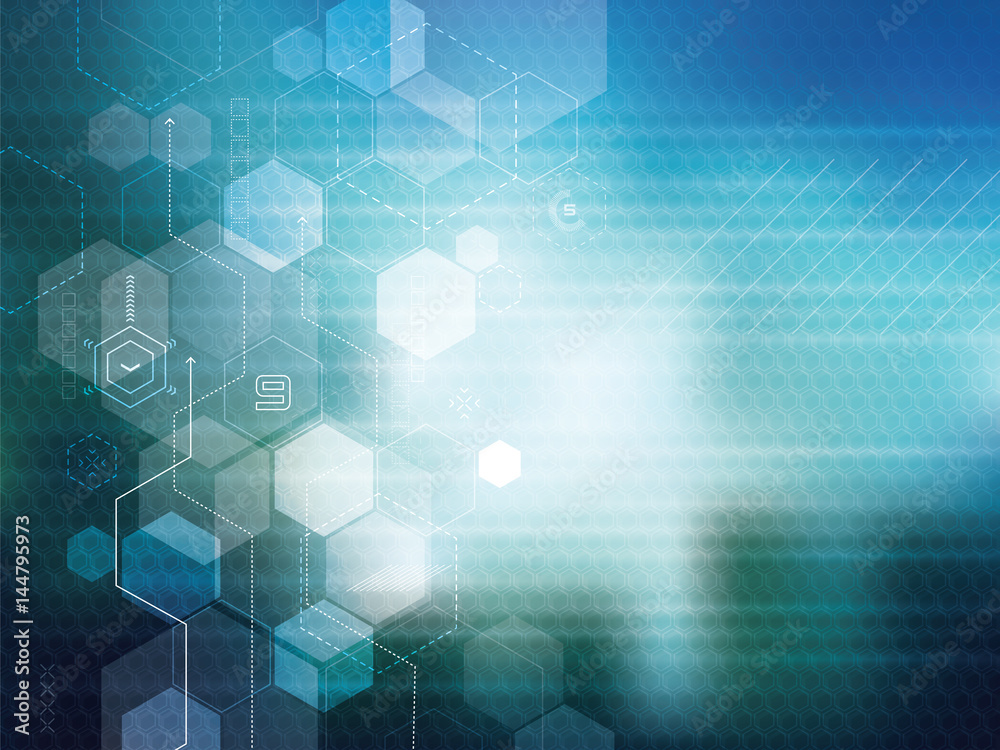 Blue abstract technology background Stock Vector | Adobe Stock