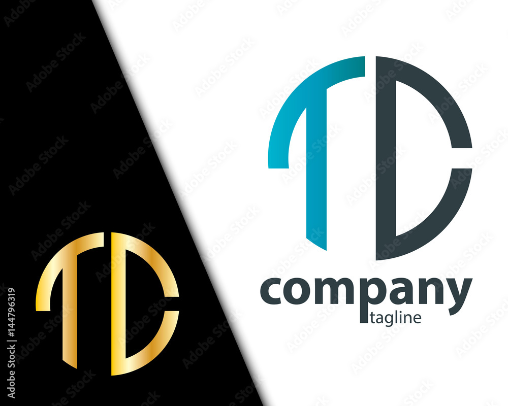 Initial Letter TC With Linked Circle Logo Stock Vector | Adobe Stock