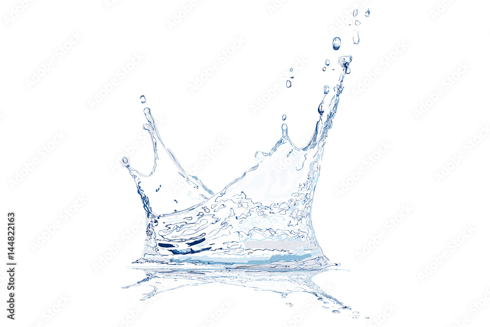 Realistic Water Splash. Vector Illustration. Stock Vector | Adobe Stock