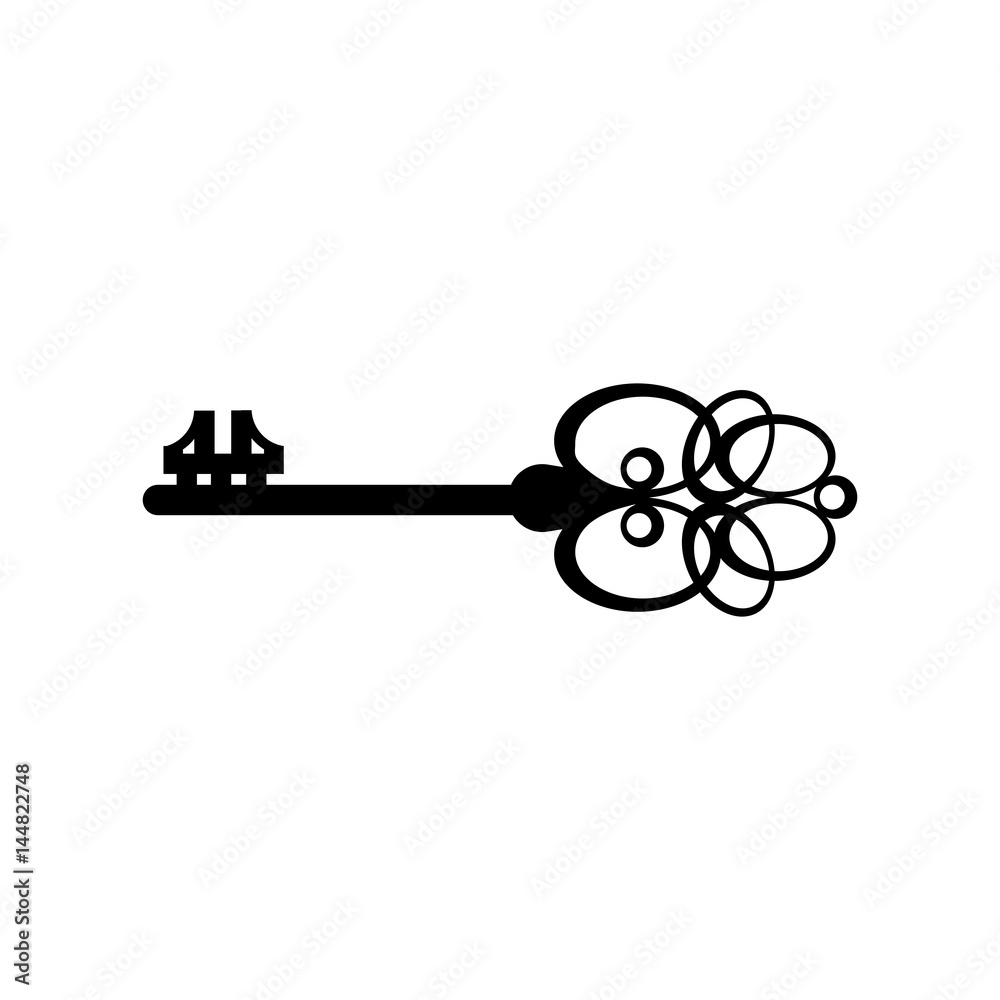 Pictogram key icon. Black icon on white background. Stock Vector ...