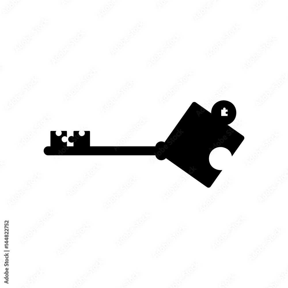 Pictogram key icon. Black icon on white background. Stock-Vektorgrafik ...