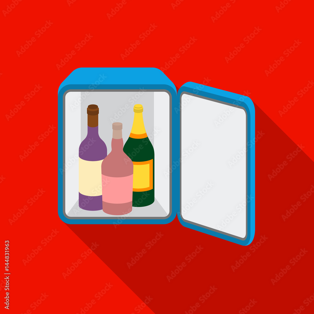Mini-bar icon in flat style isolated on white background. Hotel symbol ...