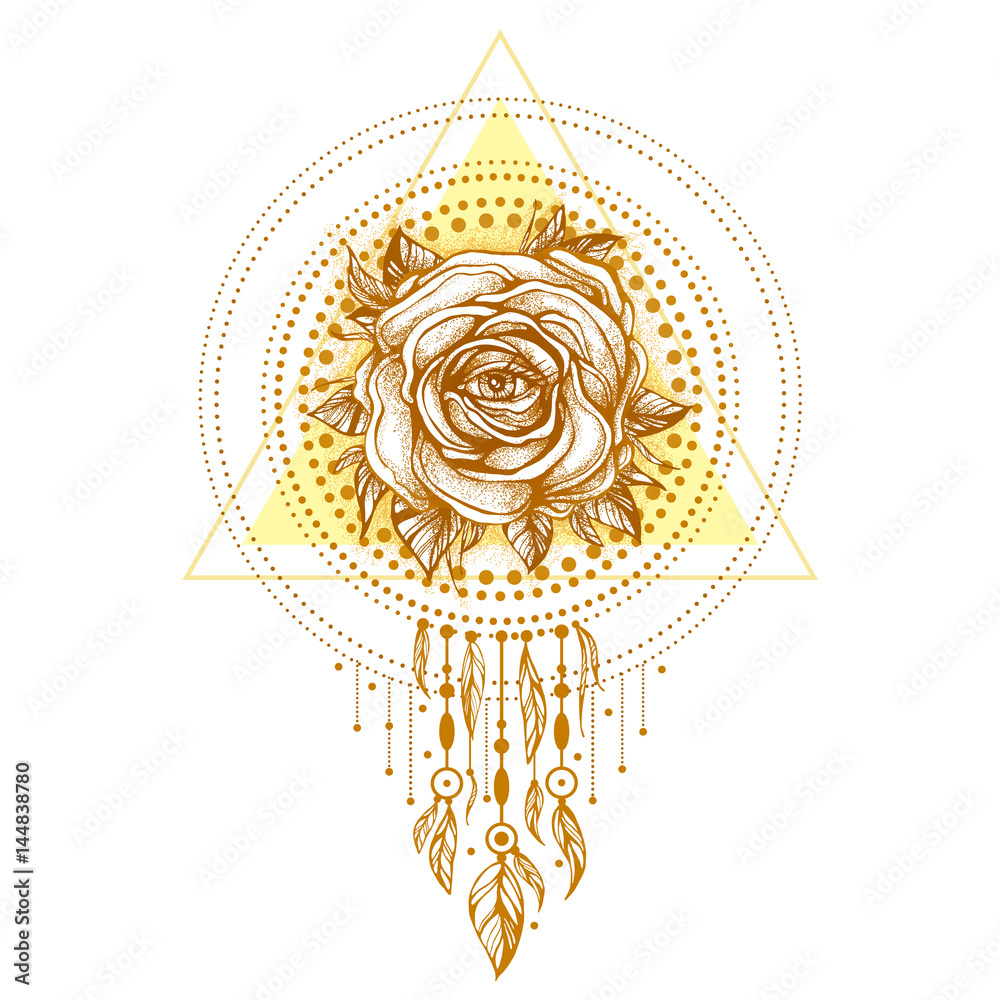Geometric Rose Pattern