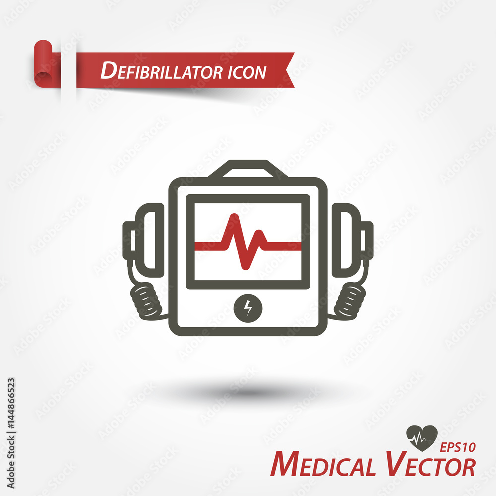 Defibrillator icon . Medical vector . Stock Vector | Adobe Stock