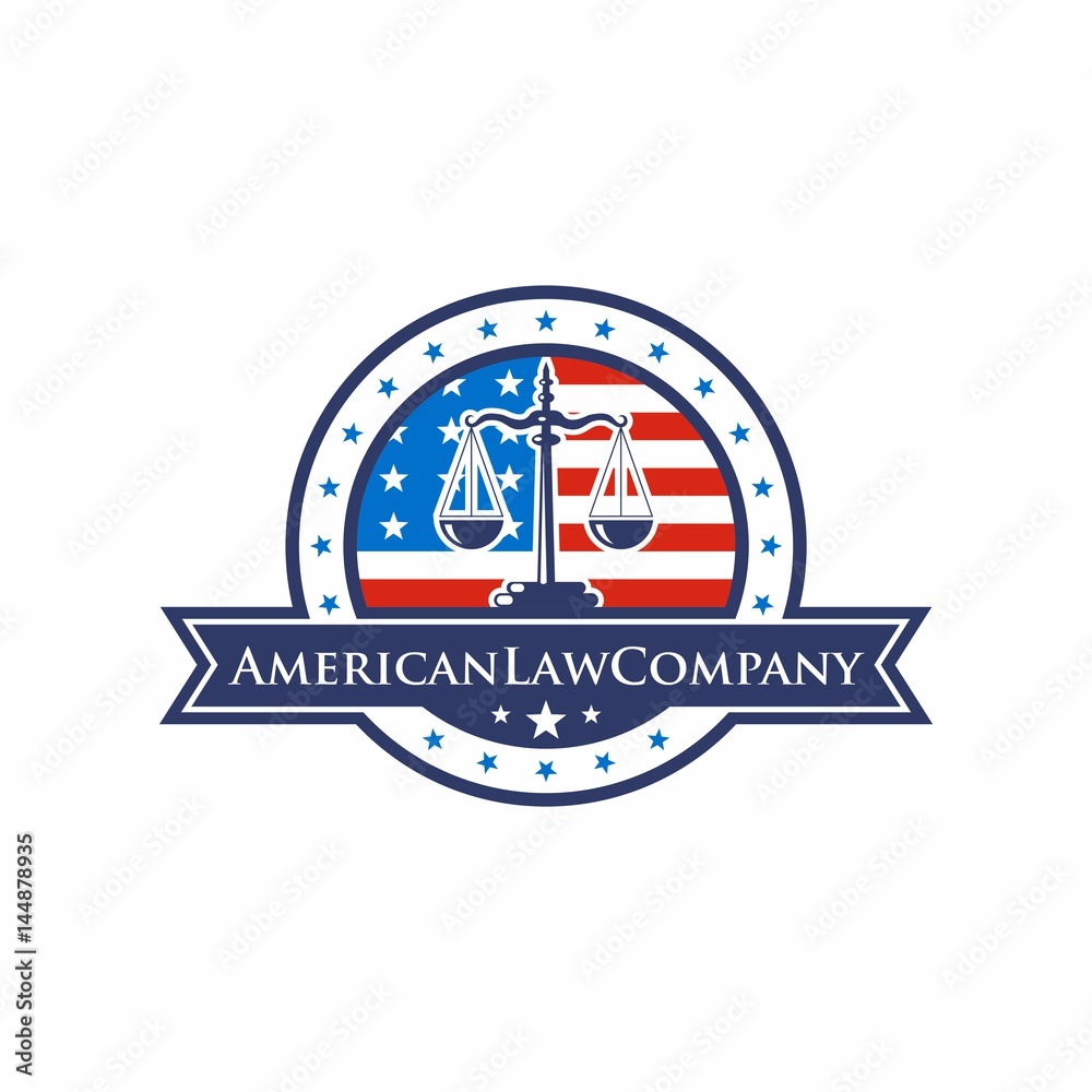 America Law Firm Logo Template Stock Vector | Adobe Stock