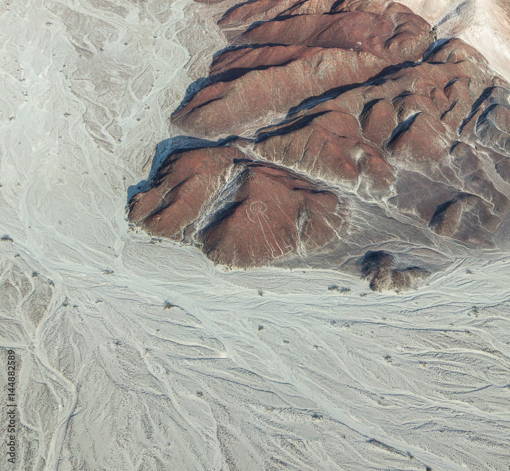 Nazca lines - Astronaut (carved on a rock). Lines and Geoglyphs in the ...