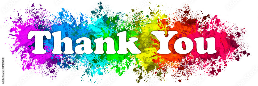 Paint Splatter Words - Thank You Stock Photo | Adobe Stock