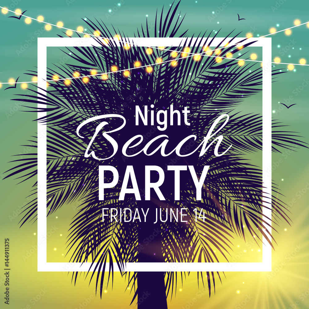 Night Beach Party Wallpaper