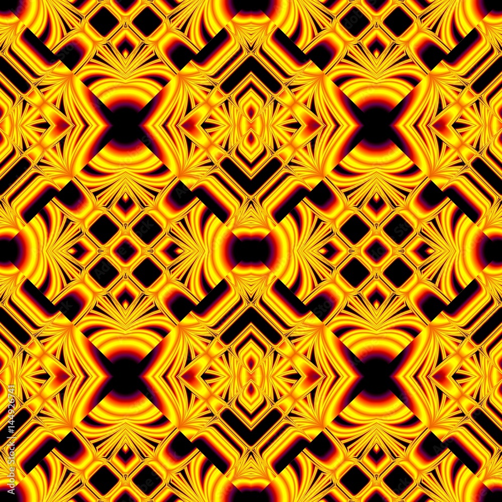 black and yellow seamless pattern Stock Vector | Adobe Stock
