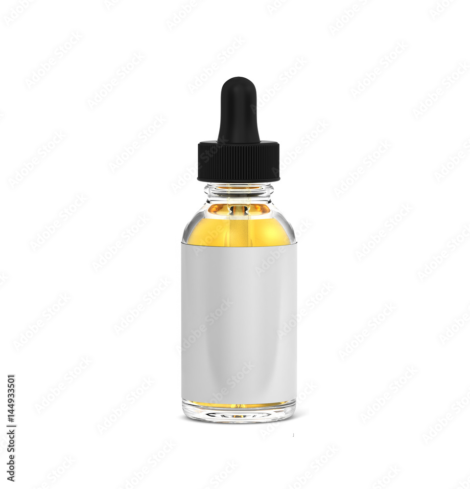 Dropper Bottle Set Colorful on a White. 3d render illustration ready ...