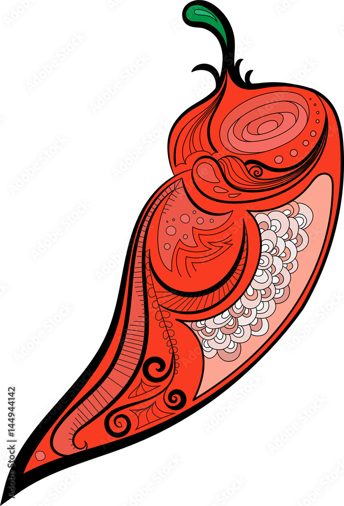 chilli Pepper Creative Concept Design Stock Vector | Adobe Stock