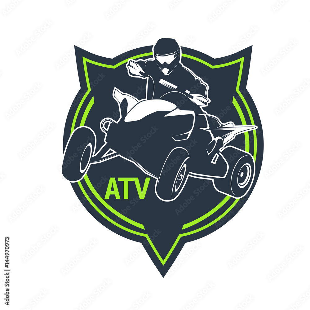 Set of ATV vehicle logo and emblems Stock Vector | Adobe Stock