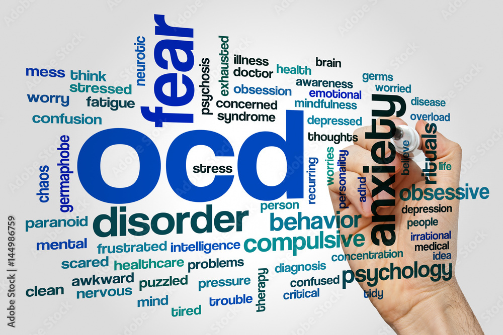 OCD word cloud concept Stock Photo | Adobe Stock