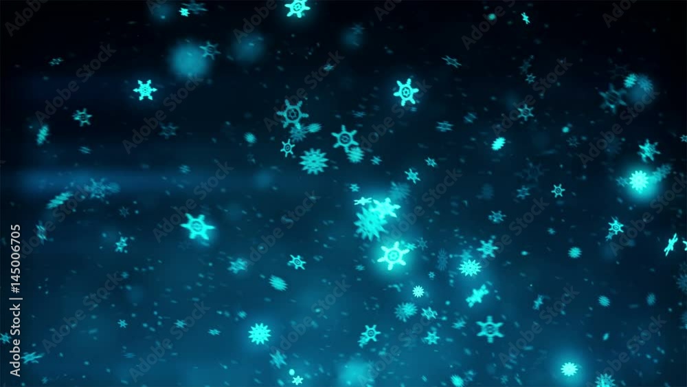 Magic snow, beautiful abstract animation loop Stock Video | Adobe Stock