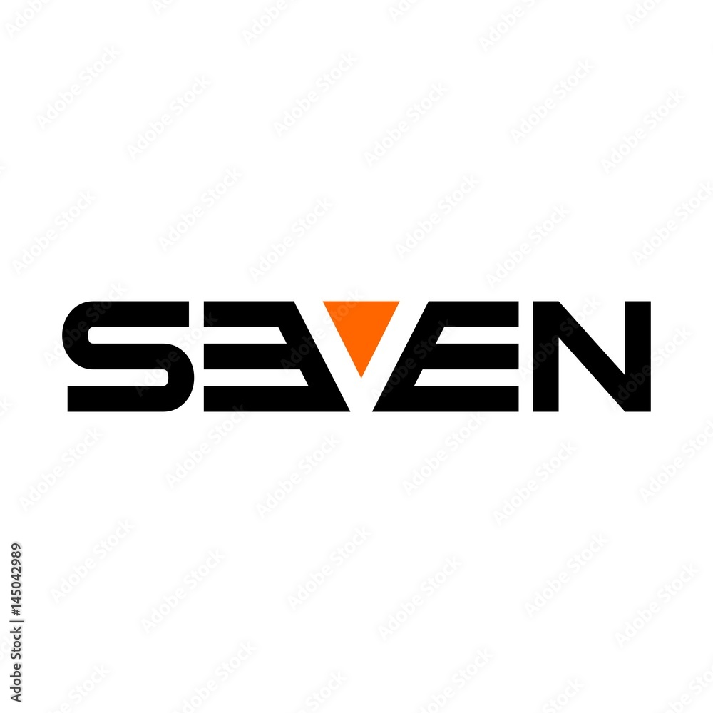 seven logotype logo vector. Stock Vector | Adobe Stock