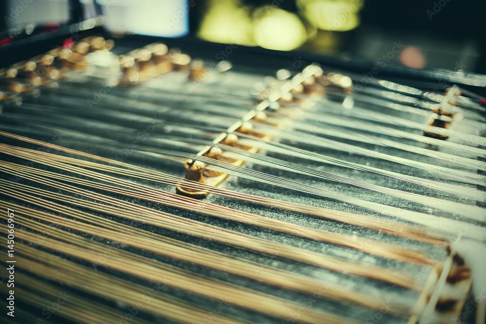 Wooden dulcimer traditional musical instrument. Stock Photo | Adobe Stock