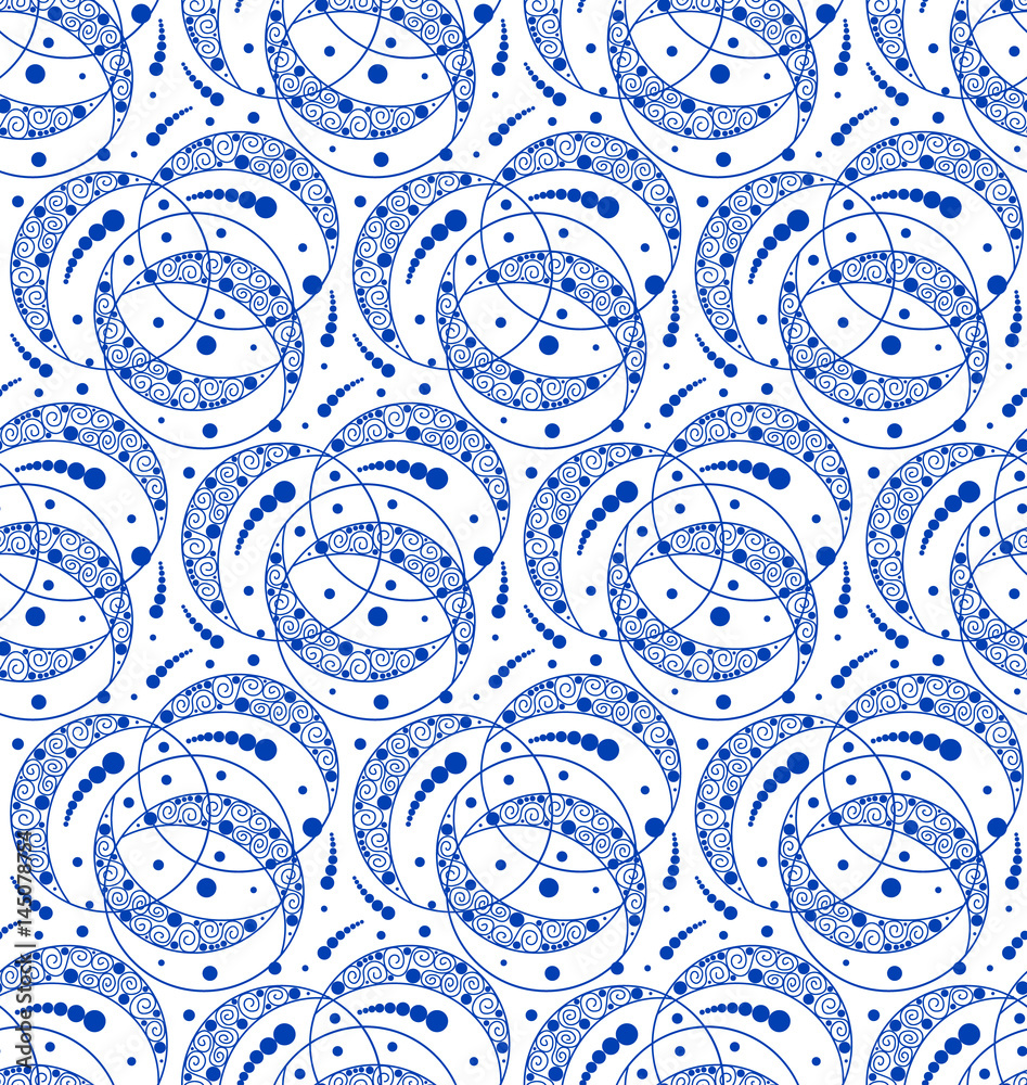 vector seamless abstract blue pattern Stock Vector | Adobe Stock