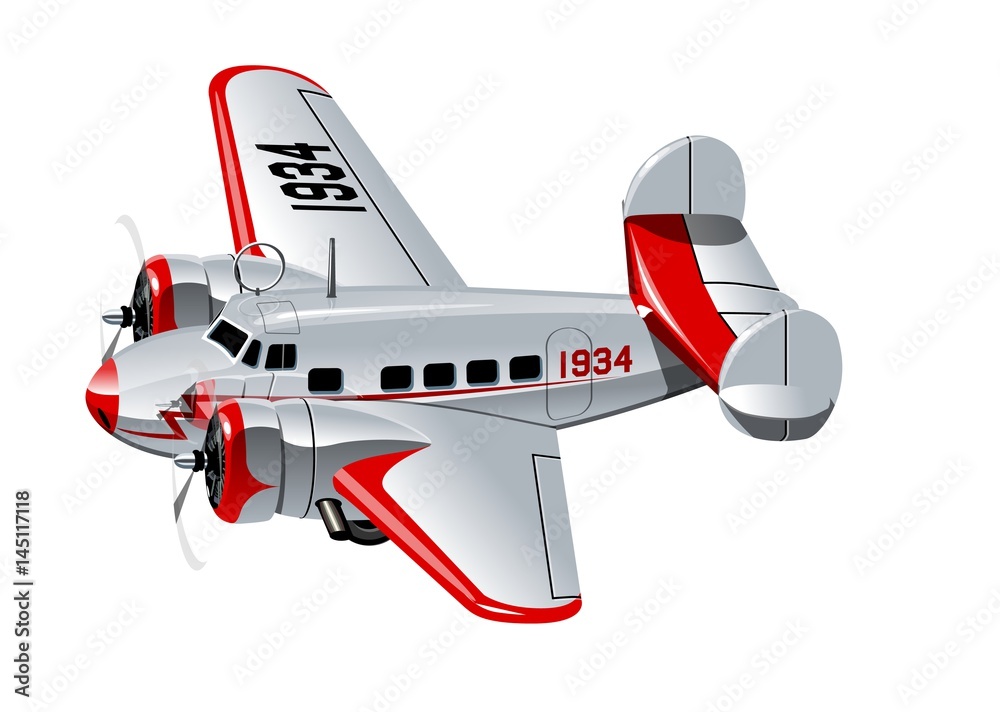 Vector Cartoon Retro Plane. Available EPS-10 vector format separated by ...