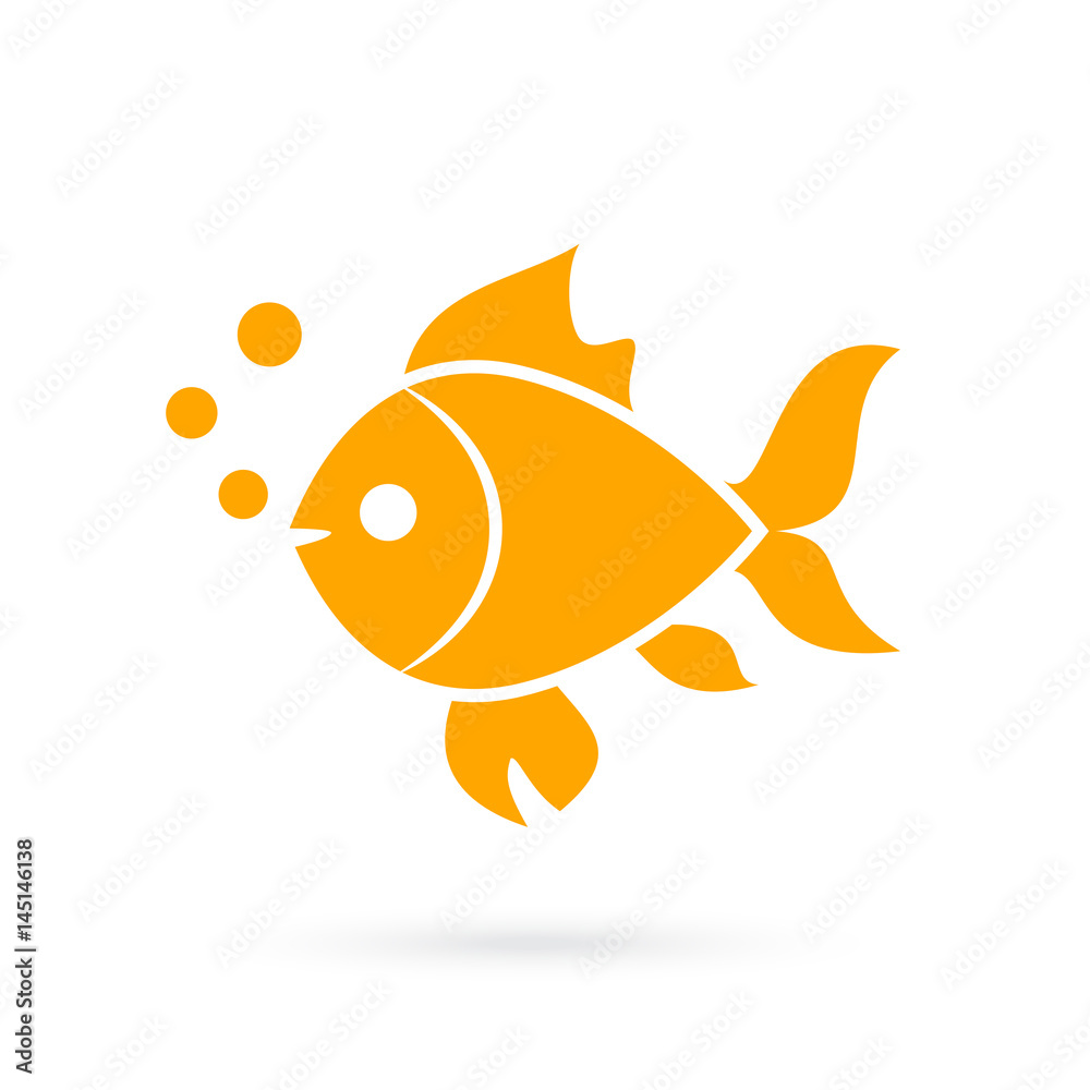 Goldfish vector icon Stock Vector | Adobe Stock