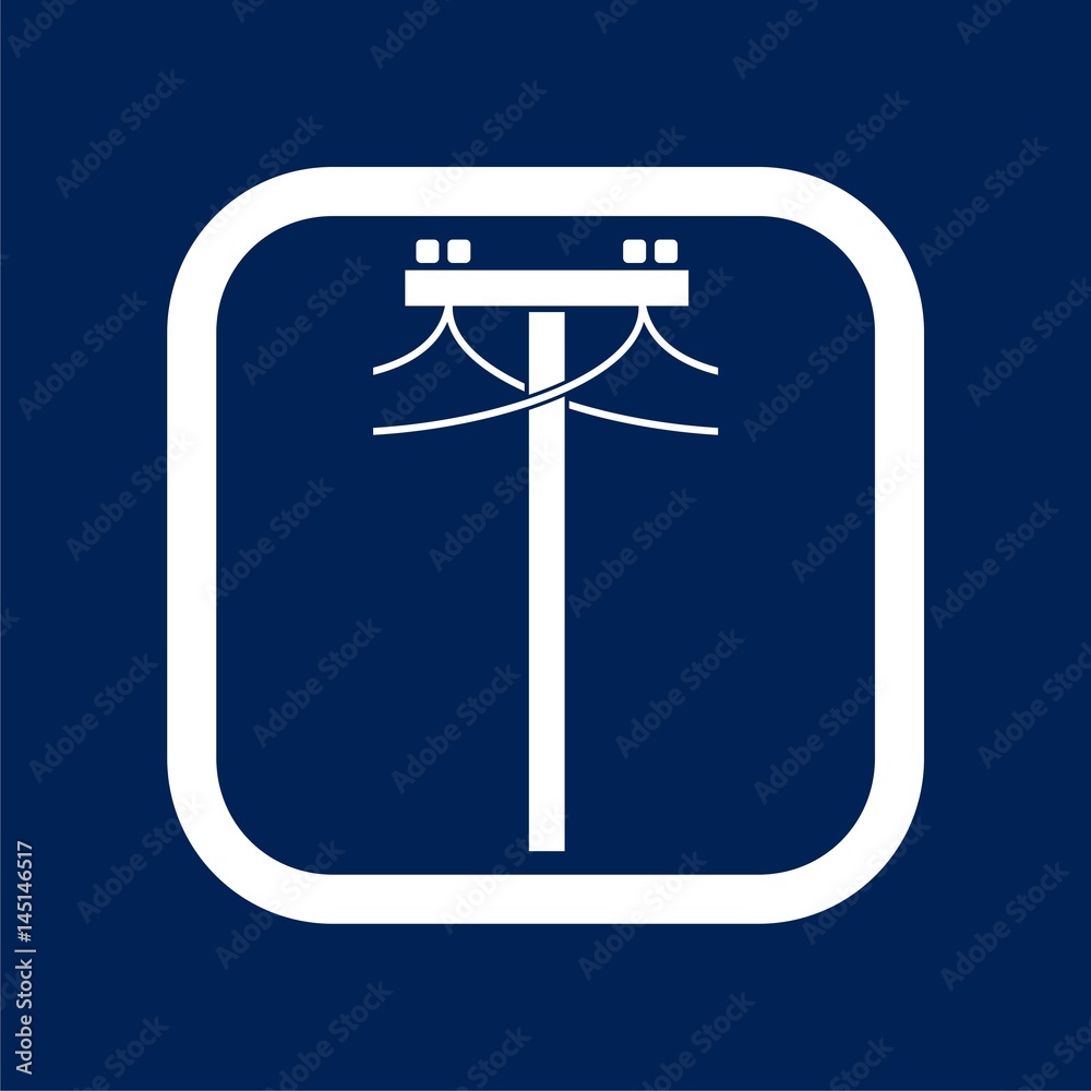 Power Line Icon - Illustration Stock Vector | Adobe Stock