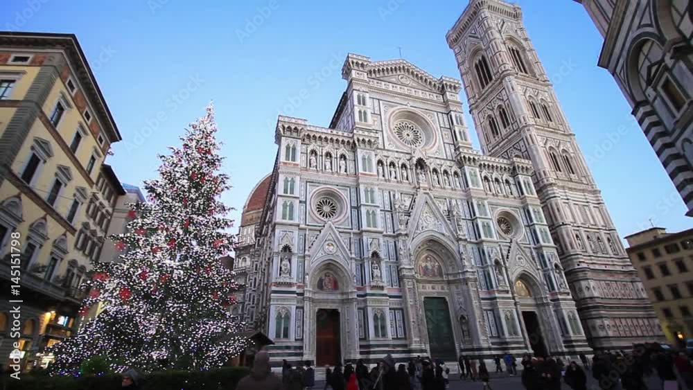 Florence, January 2017: Cathedral of Saint Mary of the Flowers, a ...