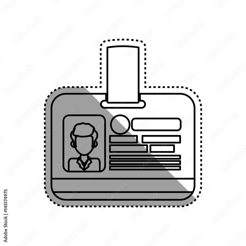 employee id card vector icon illustration graphic design Stock Vector ...