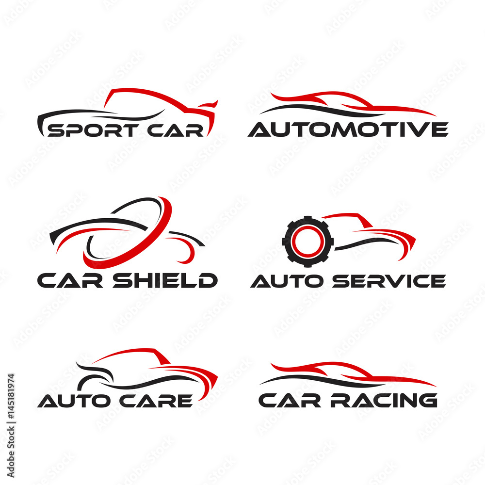 set f generic Car Logo designs template Stock Vector | Adobe Stock
