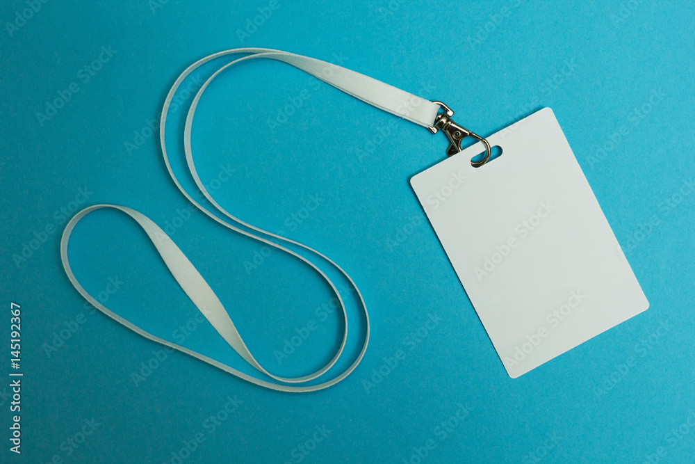 Name Tag with blue background Stock Photo | Adobe Stock