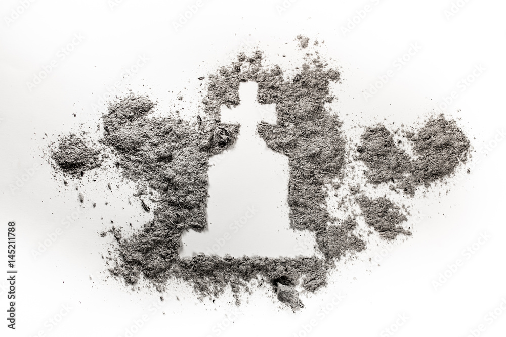 Cross Tombstone Drawing