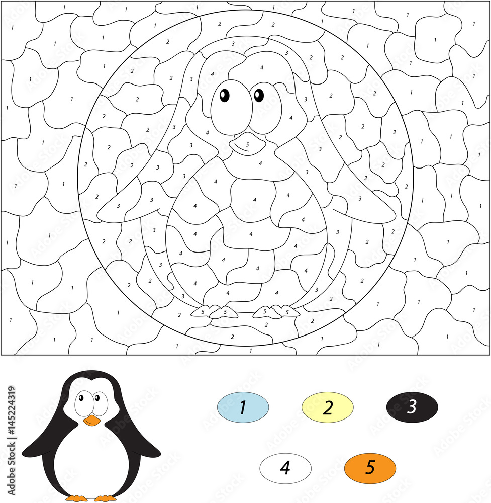 Penguin Color By Number