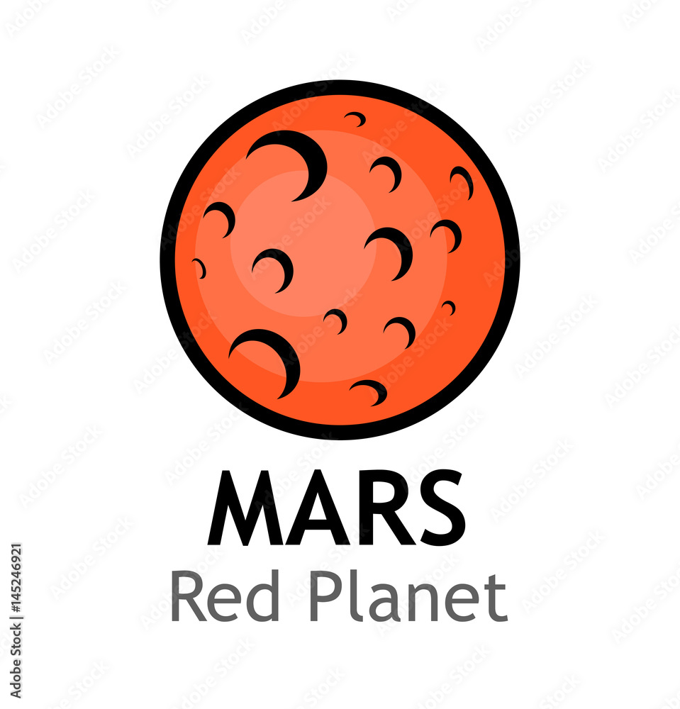 Mars - Red Planet Stock Vector | Adobe Stock