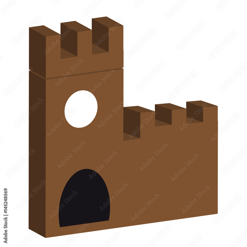 3D castle isolated on white background Stock Vector | Adobe Stock