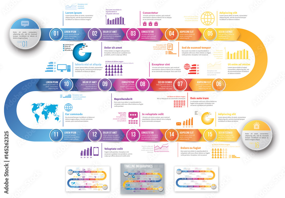Infographic Timeline Illustrator