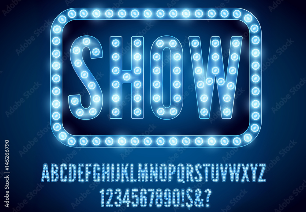 Blue Lightbulb Text Template Stock Template | Adobe Stock