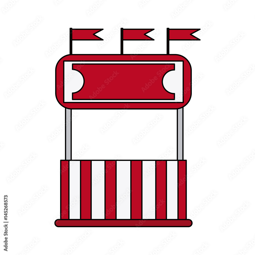 carnival or fair booth icon image vector illustration design Stock ...