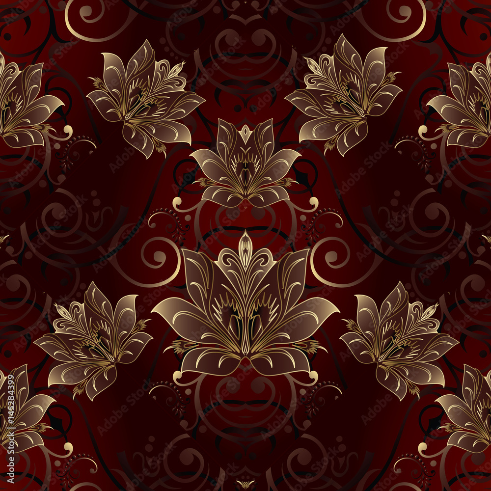 Dark Red Pattern Wallpaper