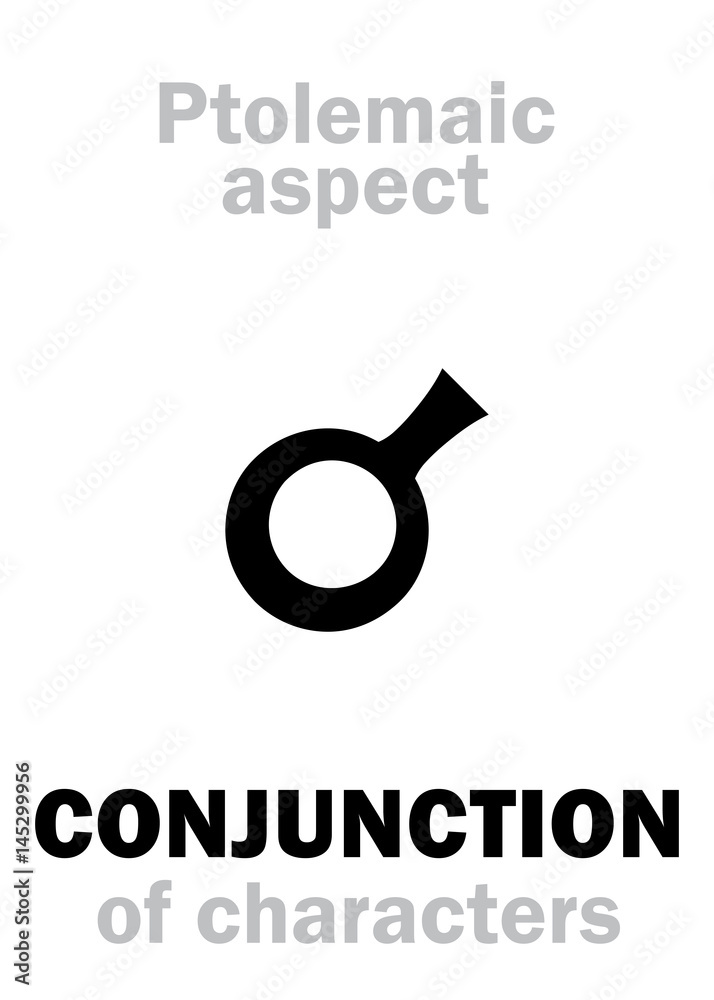Astrology Alphabet: CONJUNCTION (0°) of characteristics, classic major ...