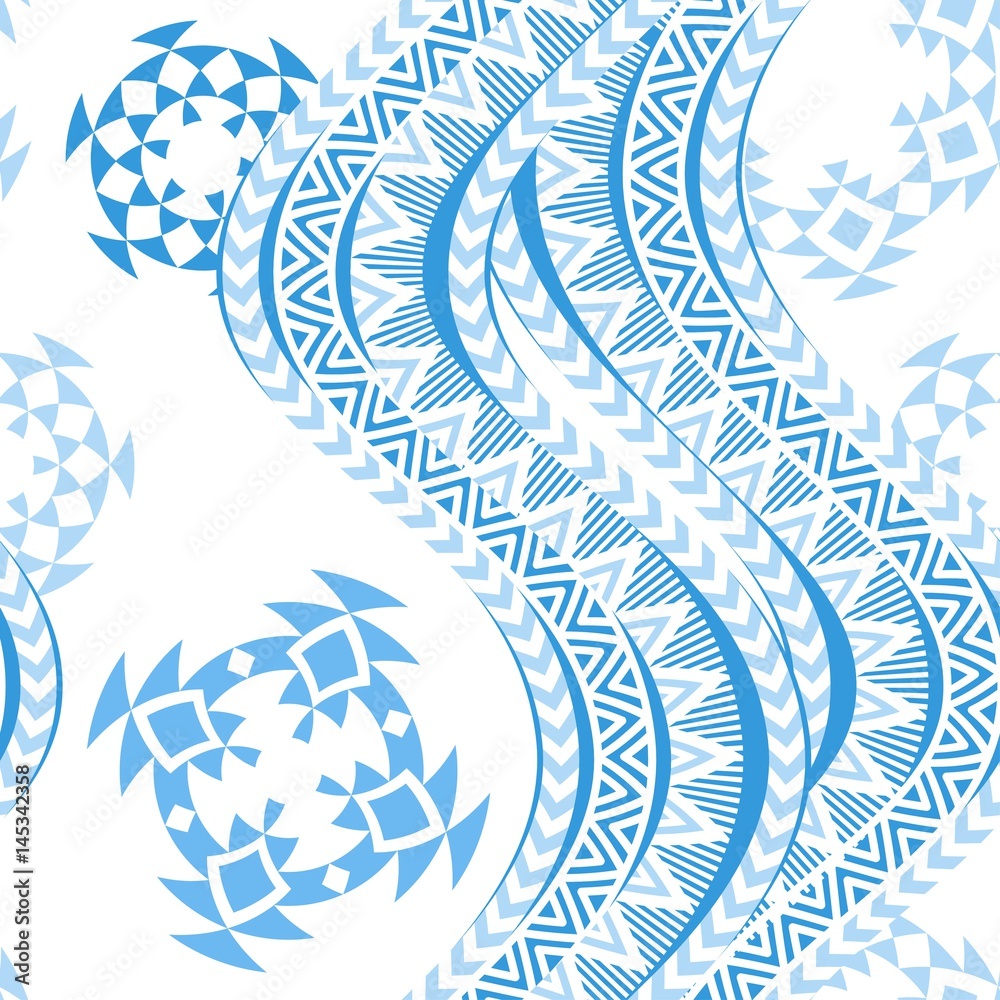 Blue Tribal Pattern Backgrounds