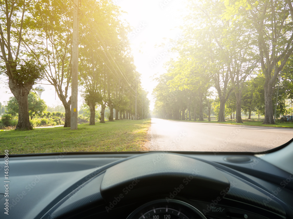 Car Windshield View Inside