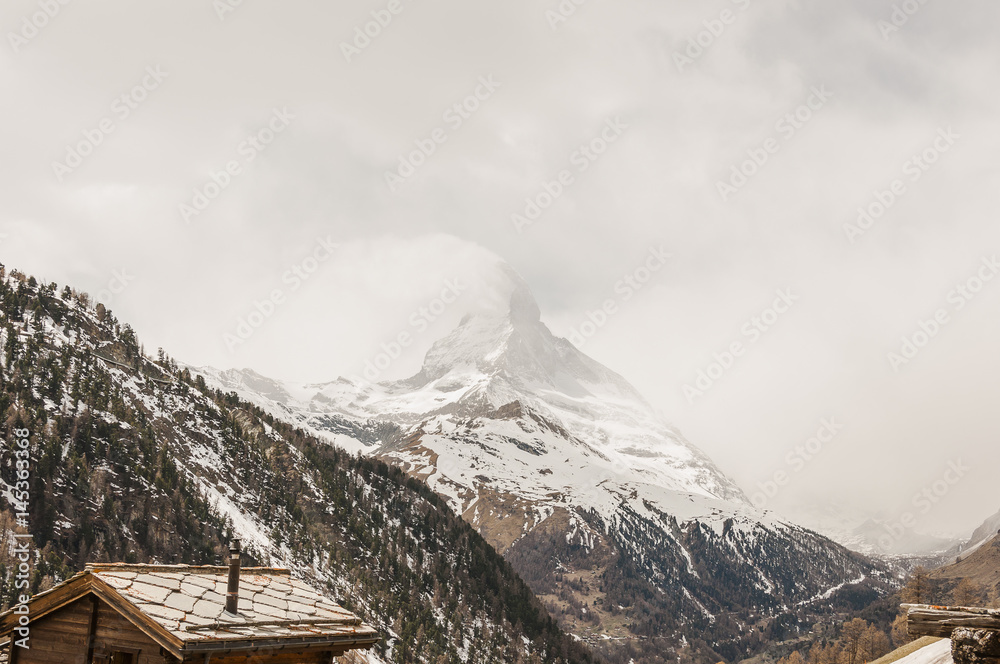 Zermatt, Dorf, Findeln, Weiler, Findelbach, Sunnegga, Wanderweg, Alpen ...