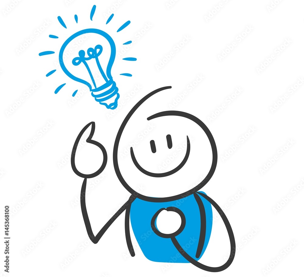 Stick Figure Series Blue / Idee Stock-Vektorgrafik | Adobe Stock