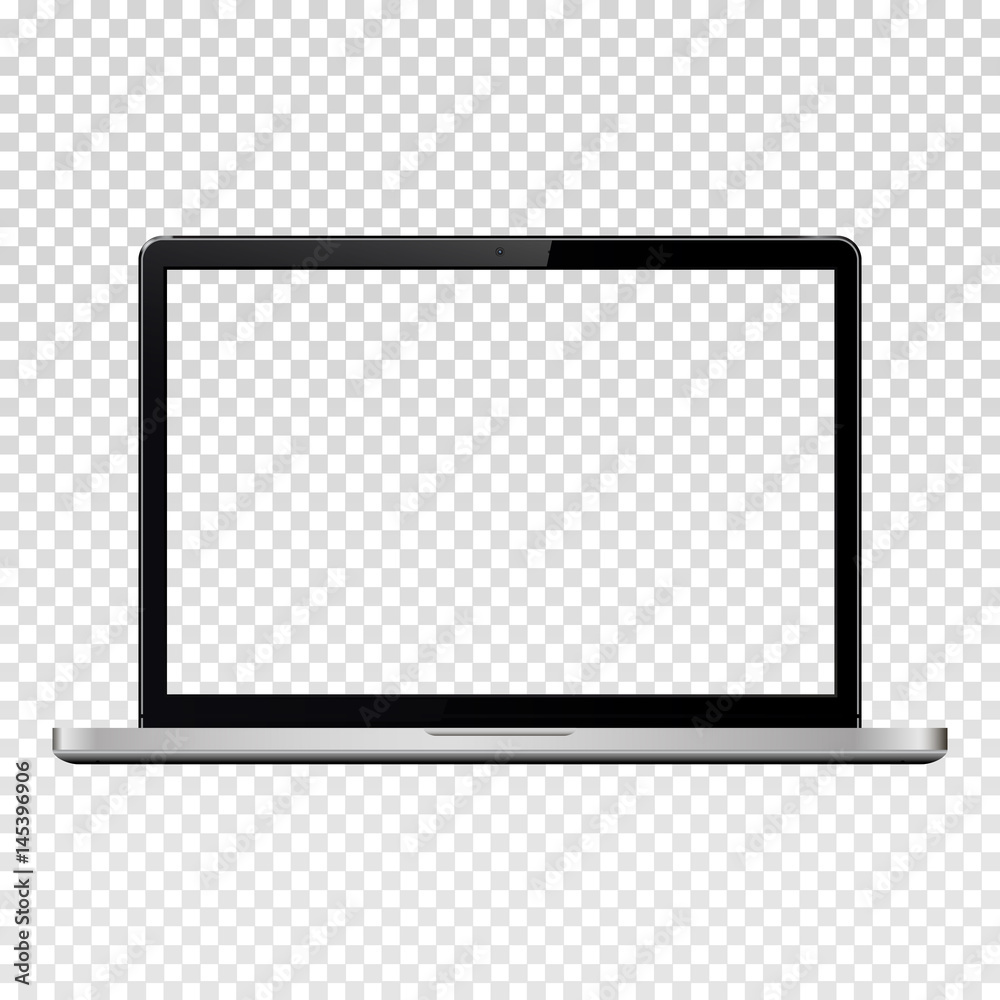 Laptop with transparent screen isolated on transparent background Stock ...