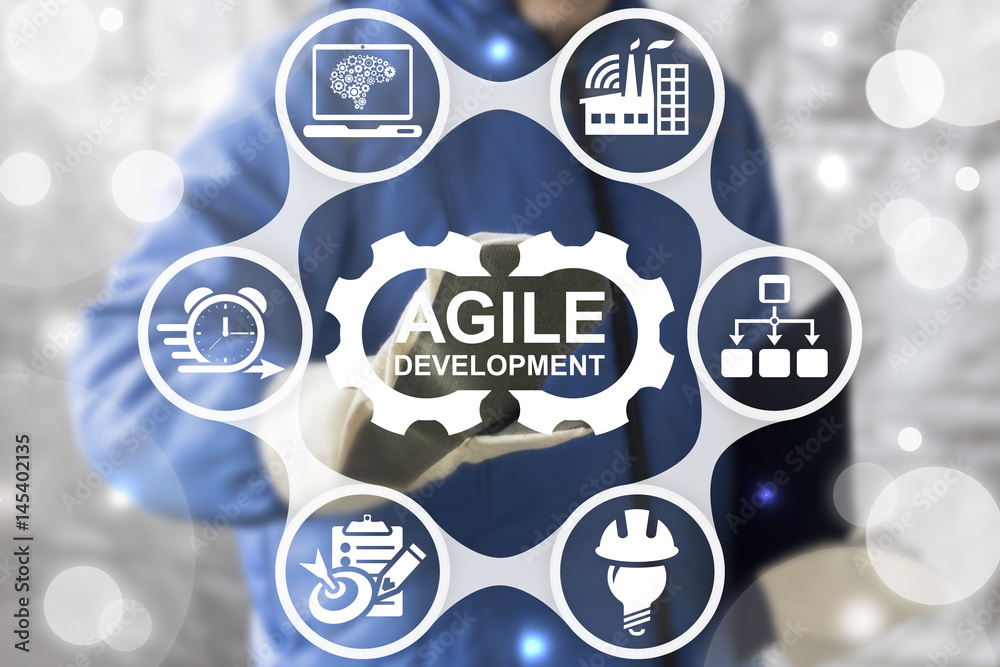 Agile development industrial concept. Industry 4.0 developing web ...