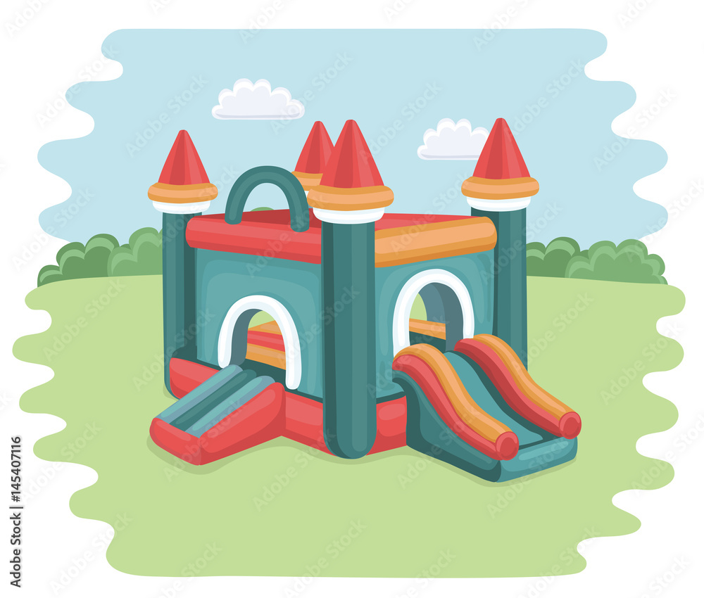 Vector cartoon illustration of bouncy Stock Vector | Adobe Stock