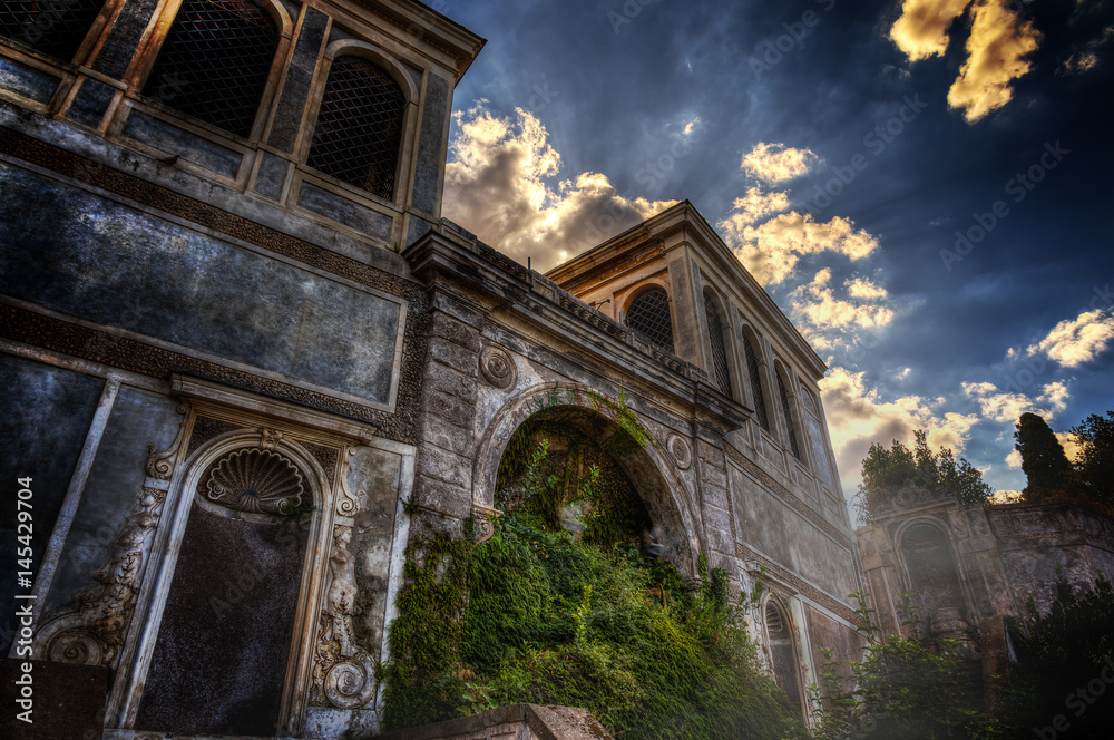 Eine verlassene Villa im Forum Romanum, Rom, Italien. An abandoned ...