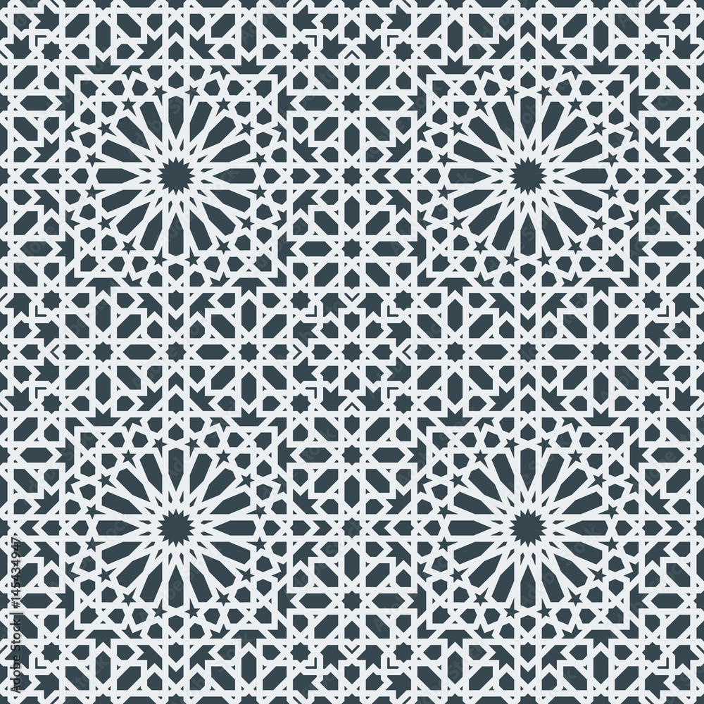 Islamic seamless vector pattern. Geometric ornaments based on ...