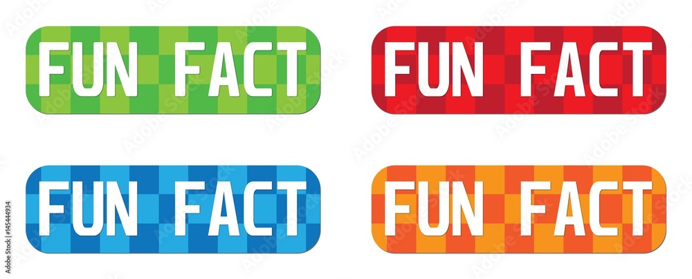 FUN FACT text, on rectangle, zig zag pattern stamp sign. Stock ...