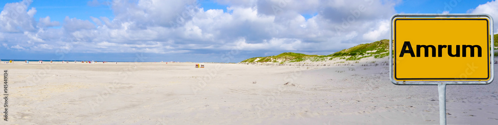 Ortsschild Amrum Stock-Foto | Adobe Stock