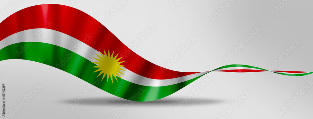 Kurdistan flag day on a gray background Stock Illustration | Adobe Stock