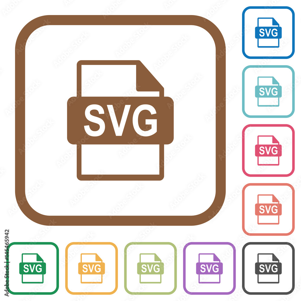 SVG file format simple icons Stock Vector | Adobe Stock